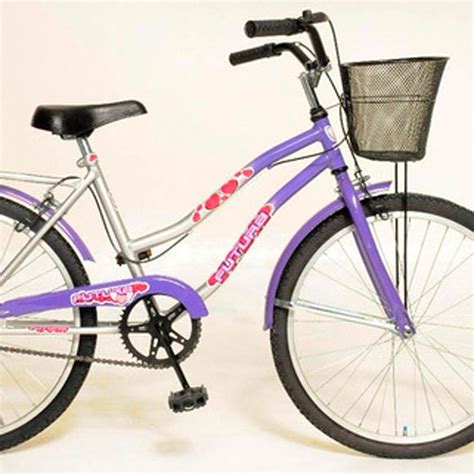 Bicicleta Futura Rod 24 Full Dama Canasto Bicolor 5215 Rosa Mandy Hogar