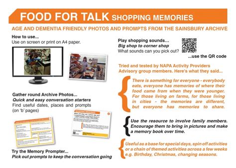 Food For Talk Dementia Resource Stories Sainsbury Archive