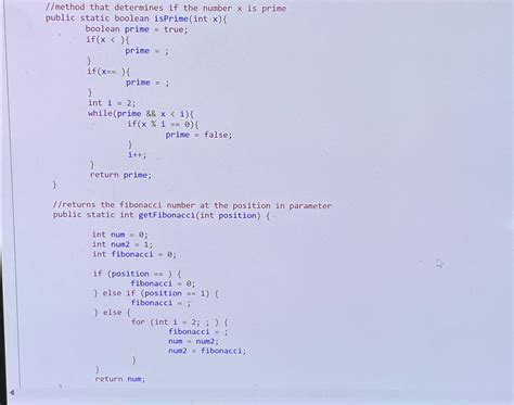 Solved Method That Determines If The Number X Is Chegg