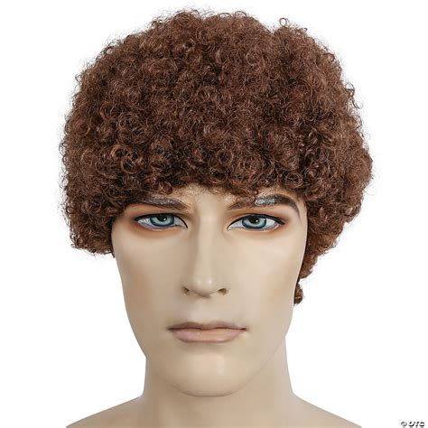 Adults Brown Short Afro Wig Halloween Express
