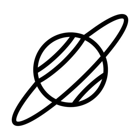 Uranus Planet Line Icon Vector Illustration 21753244 Vector Art At Vecteezy