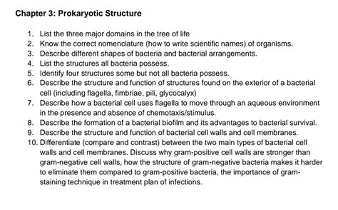 Solved Chapter Prokaryotic Structure List The Three Chegg