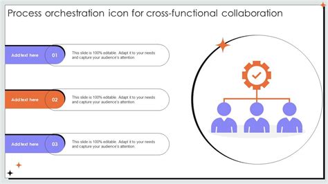 Process Orchestration Icon For Cross Functional Collaboration Ppt Sample