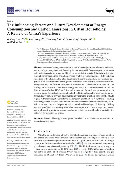 Pdf The Influencing Factors And Future Development Of Energy Consumption And Carbon Emissions