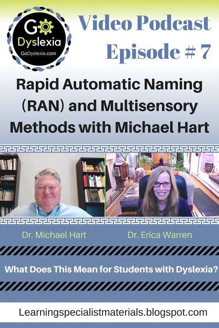 Rapid Automatic Naming Activities Multisensory Methods Good Sensory Learning