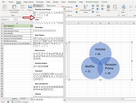 How To Make A Venn Diagram In Excel Spreadcheaters