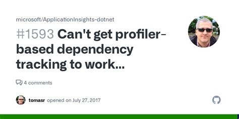 Cant Get Profiler Based Dependency Tracking To Work Anymore · Issue