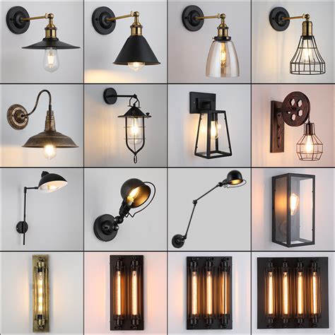 复古壁灯工业风阳台过道走廊卧室客厅餐厅酒吧台床头led铁艺壁灯虎窝淘