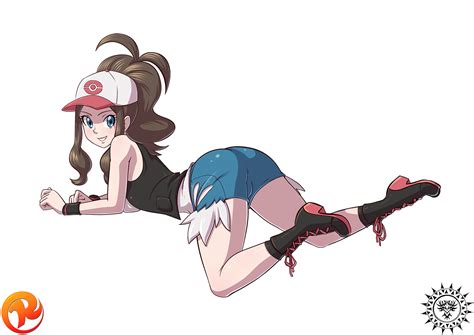 Rule 34 1girls Ass Blue Eyes Boots Brown Hair Clothed Female Only Hat Hilda Pokemon Human