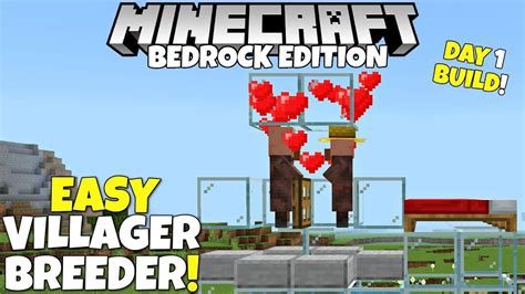 Minecraft Bedrock Working Villager Breeder Ultra Simple Tutorial Mcpe