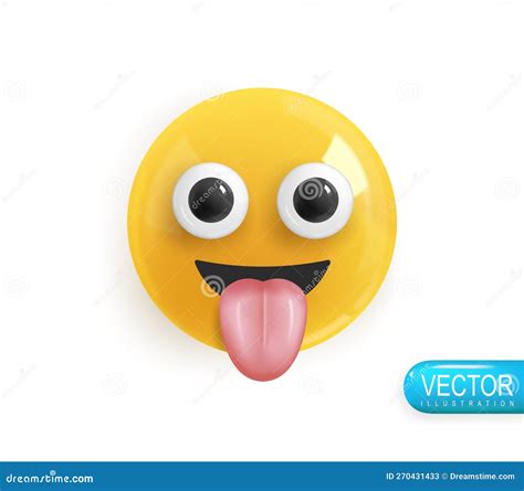Emotion Realistic 3d Render Icon Smile Emoji Vector Yellow Glossy
