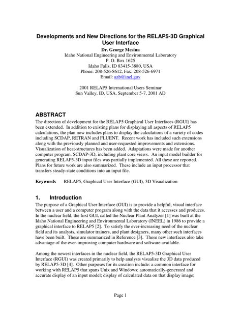 pdf developments and new directions for the relap5 3d graphical user