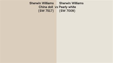 Sherwin Williams China Doll Vs Pearly White Side By Side Comparison