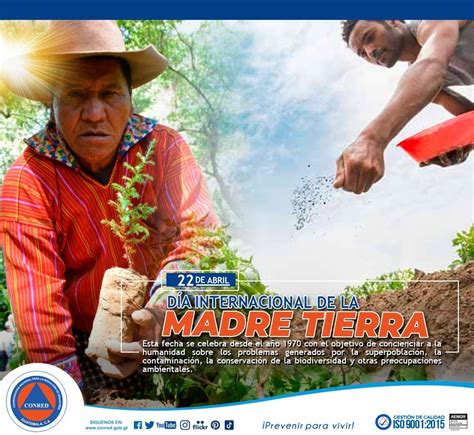 Conred Conmemora El DÍa Internacional De La Madre Tierra Conred