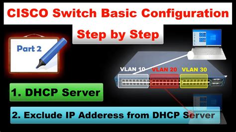 How To Configure Dhcp On A Cisco Switch Configure Dhcp Server In Cisco Switch And Exclude Ip Range