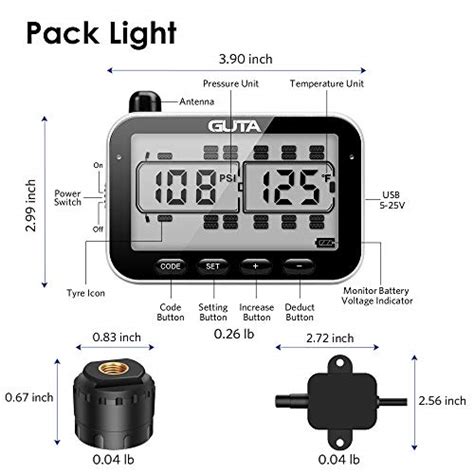 Rv Tire Pressure Monitoring System Rv Tpms 8 Sensors 7 Alarm Modes