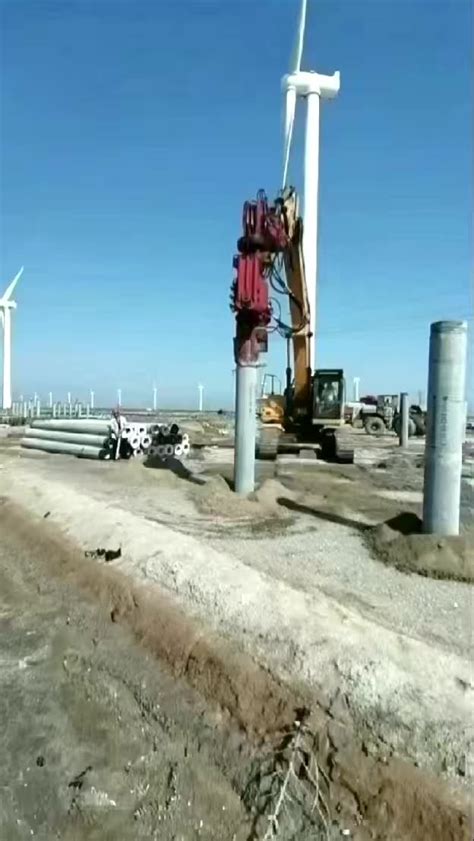 挖机振动锤静力压桩机水泥预制桩打桩锤沉桩机挖改光伏钻孔打桩机 阿里巴巴