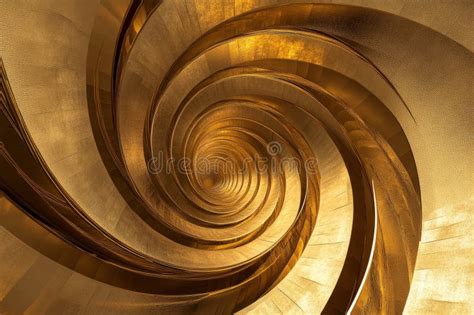 Abstract Spiral Geometry With Golden Curves Expanding Outward In A Fibonacci Inspired Abstract Spiral Geometry With Golden Curves Expanding Outward In A Fibonacci Inspired