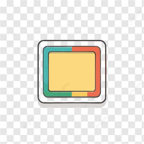 사각형의 다채로운 버튼이 흰색 표면에 표시됩니다 벡터 흰색 배경에 있는 단순한 다채로운 Ui 아이콘 그림자 없음 작은 프레임 중앙 Png 일러스트 및 벡터 에 대한