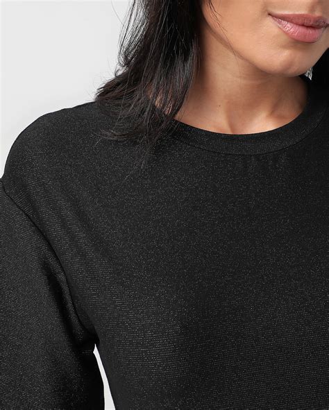 Riachuelo Camiseta Feminina Fios Metalizados Liz Preto AK By