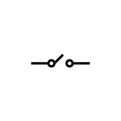 Open Switch Symbol Open Switch Circuit Symbol Open Switch Sign Stock