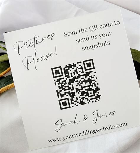 Printable Wedding Qr Code Sign Qr Code Card For Wedding Wedding