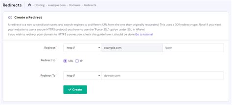 how to redirect to another domain using dns domain forward
