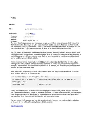 Array Properties PDF