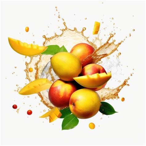 Premium Ai Image Mango Slices