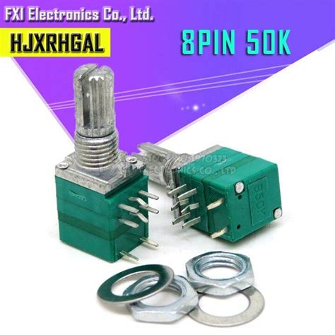 5pcs RV097NS 10K 50K Single Linked Potentiometer B50K With A Switch