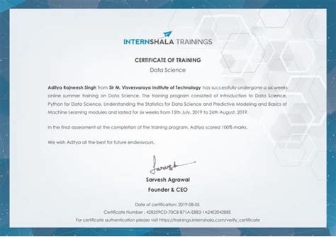 Certificate Of Traning Android Ppt