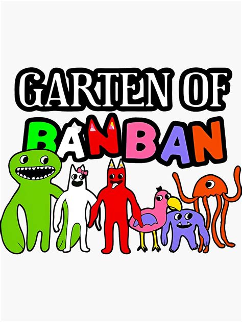 Garten Of Banban Characters Sticker For Sale By Henryhendy Redbubble