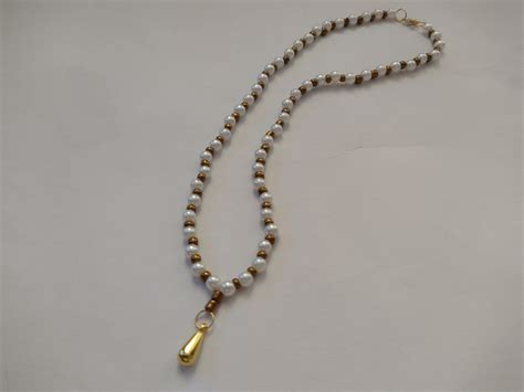 Colar de Pérolas Pingente Ouro Elo Produtos Especiais