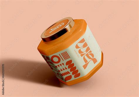 Jam Jar Packaging Mockup Stock Template Adobe Stock