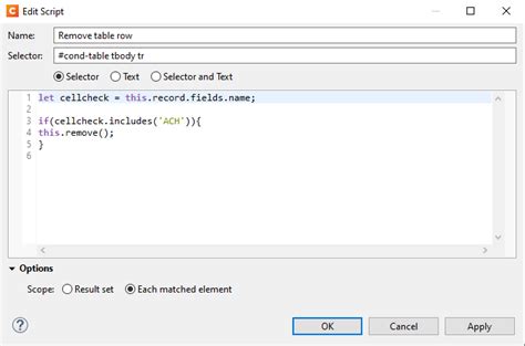 Add Conditions On Dynamic Table Rows And Headers Designer Upland Ol