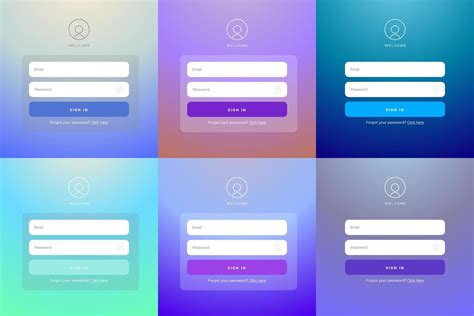 6 Of Ui Modern Login Design 23006068 Vector Art At Vecteezy