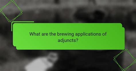 Adjuncts In Brewing Flavor Types Enhancements And Applications