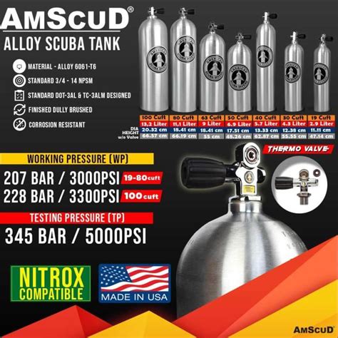 Jual Tabung Scuba Amscud 63 Cuft Tabung Selam Tabung Diving Tank
