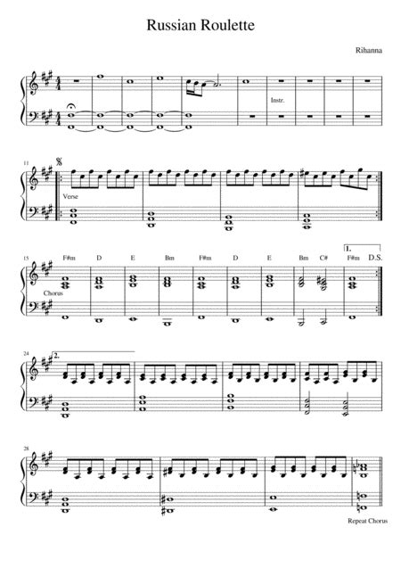 Russian Roulette Guitar Chords