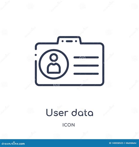 linear user data icon from general outline collection thin line user