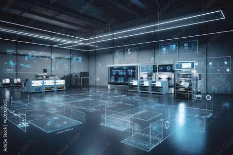 Industrial Iot Smart Factory Concept Featuring A Factory Building