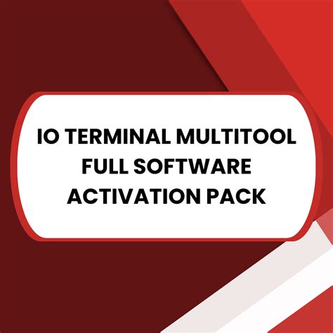 I O Terminal Multi Tool Complete Software Activation Pack Keytech Tools