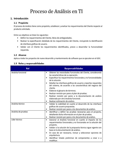 Proceso De Analisis Pdf Caso De Uso Software