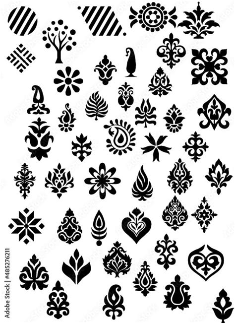 Indian Textile Motifs Textile Designs Elements Traditional Designs