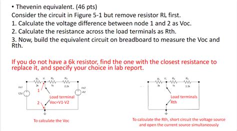 Solved Thevenin Equivalent 46 Pts Consider The Circuit Chegg