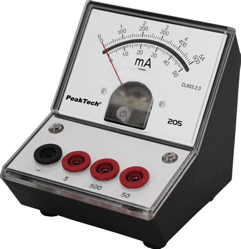 Peaktech 205 04 Amperemeter Analog Tischgerät 0 50 Ma 500 Ma