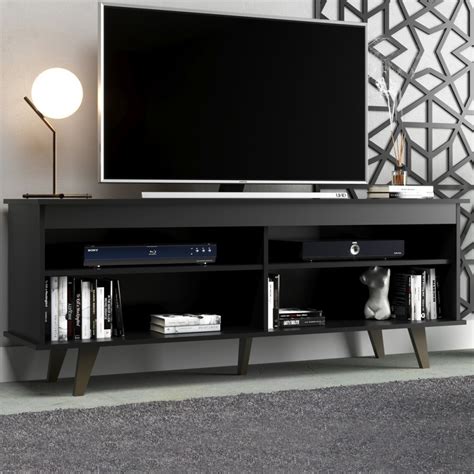 Rack Para Tv Até 75 Polegadas Atlanta 2 Prateleiras Preto Jcarvalho