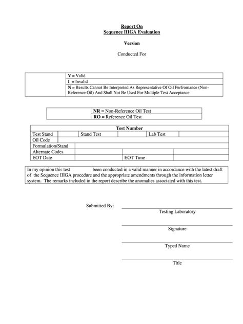 Report On Sequence Iiiga Evaluation Version Conducted For V Valid I