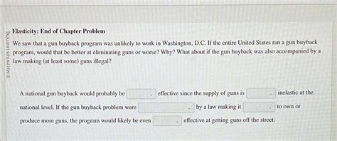 Solved Elasticity End Of Chapter ProblemWe Saw That A Gun Chegg
