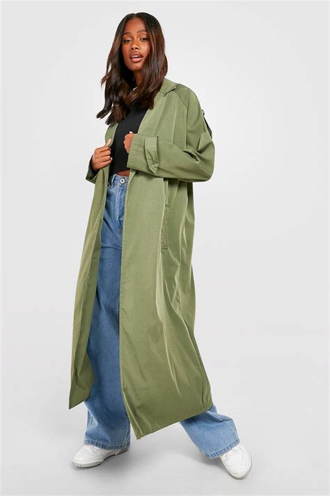 Relaxed Fit Trench Coat Boohoo